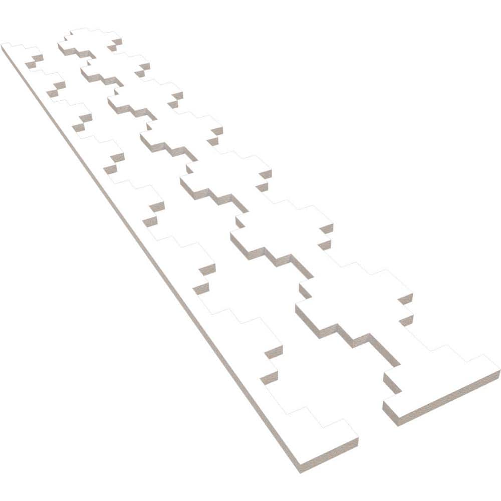 Ekena Millwork Gypsum 47 in. H x 0.5 in. W Slatwall Panels in PVC 15 ...