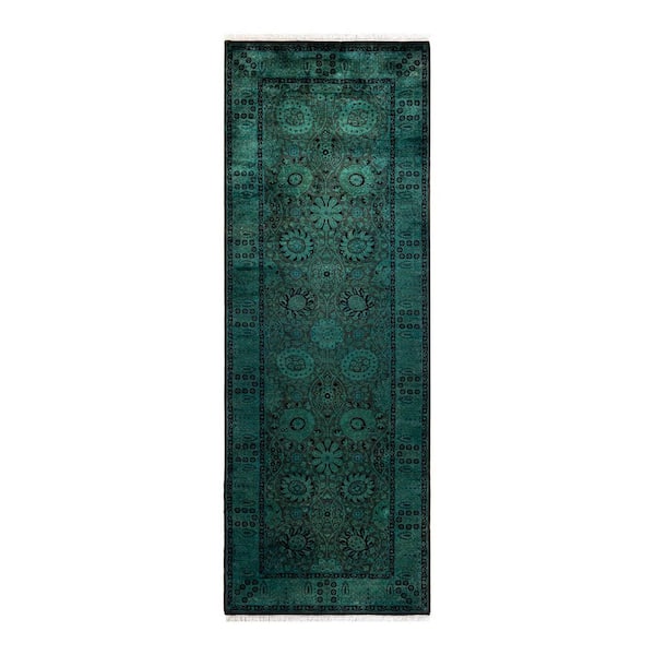Chloe & Olivia Home Overdyed Green 3 ft. 3 in. x 8 ft. 1 in. Wool ...