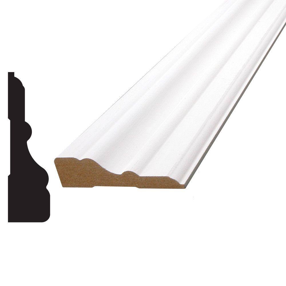 Alexandria Moulding 5/8 in. x 2-1/4 in. x 84 in. Primed MDF Casing ...