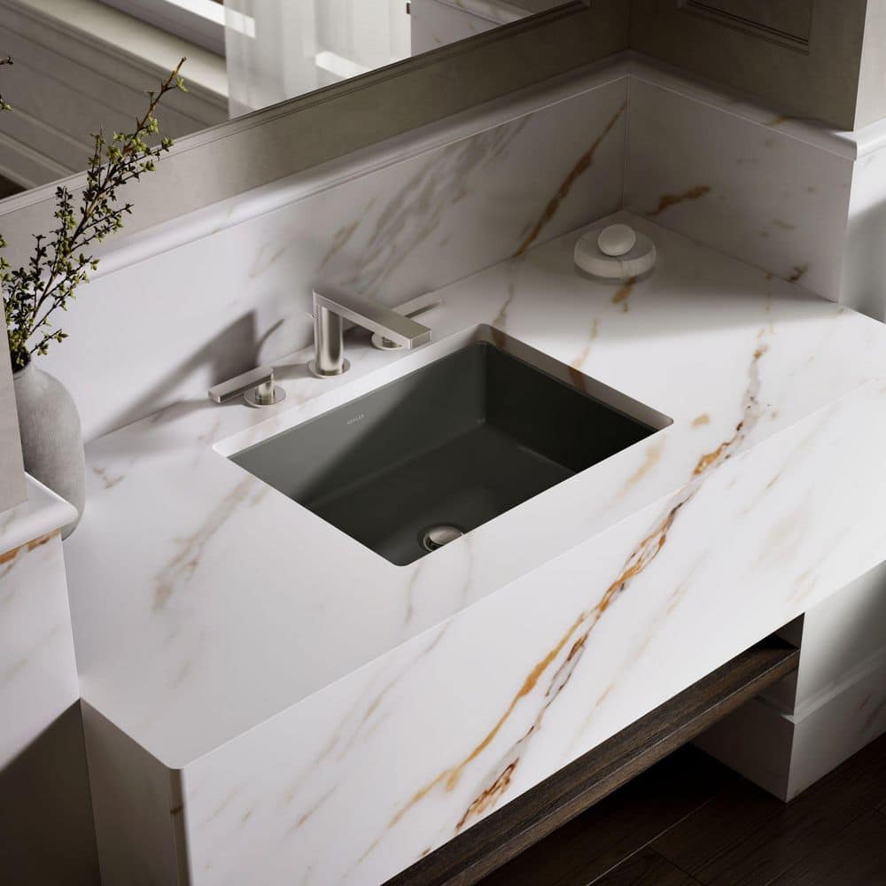 KOHLER Verticyl 19.8 in. x 15.63 in. Undermount Bathroom Sink in ...