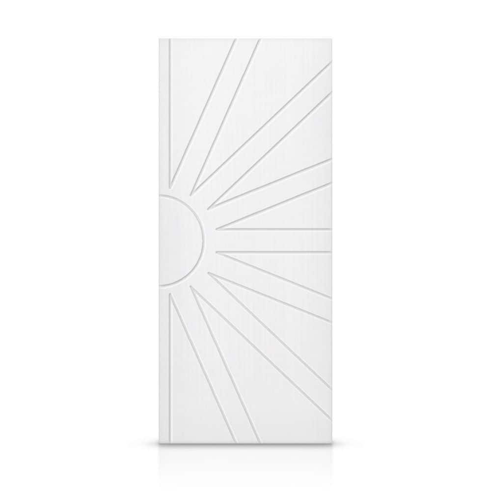 CALHOME 30 in. x 84 in. Hollow Core White Stained Composite MDF ...