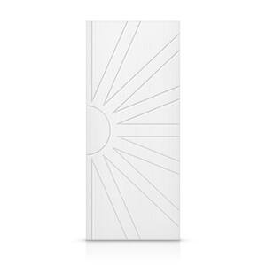 CALHOME 42 in. x 96 in. Hollow Core White Stained Composite MDF Interior Door Slab DMD-CNC-203 ...