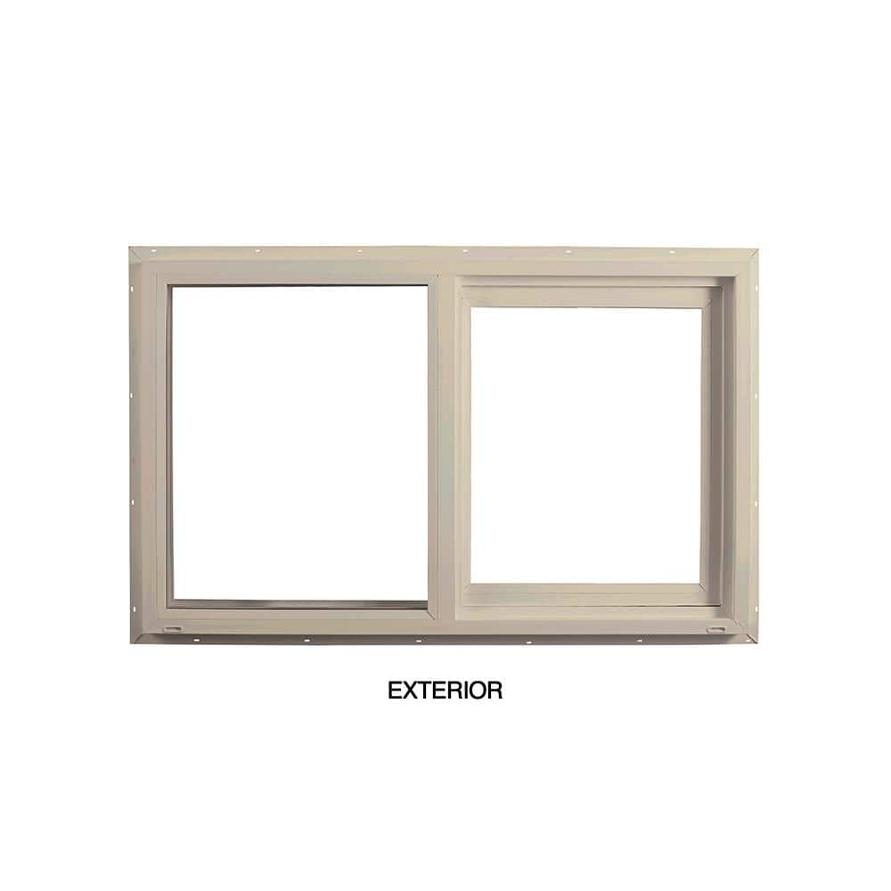 Ply Gem 59.5 in. x 47.5 in. Select Series Sand Left-Hand Vinyl Sliding ...