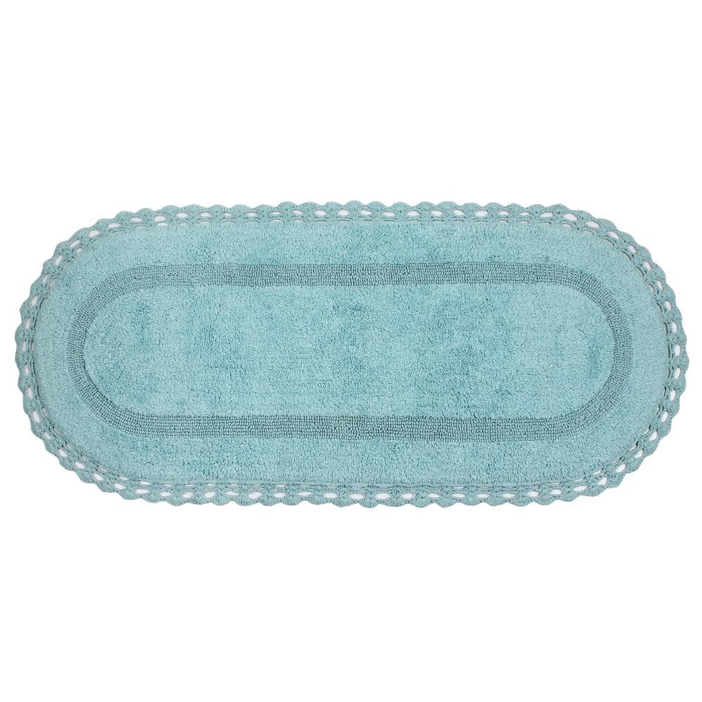 HOME WEAVERS INC Hampton Crochet Reversible 100% Cotton Bath Rug Set ...