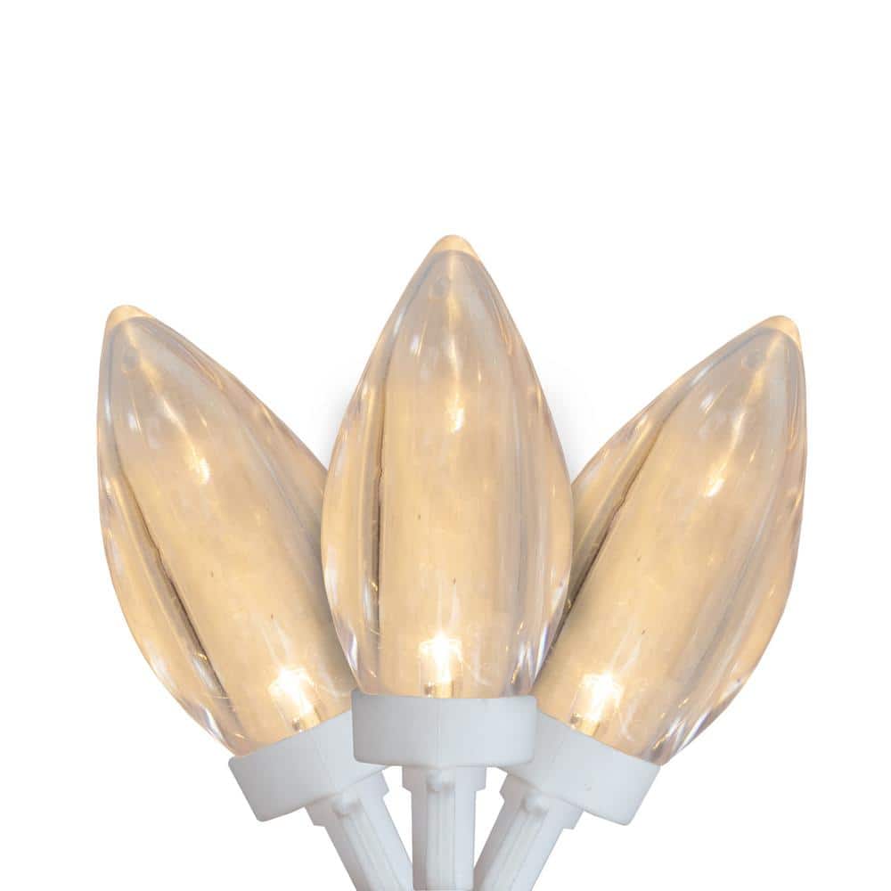 Northlight 40 ft.100-Count Smooth Constant LED C9 Neutral White Lights ...
