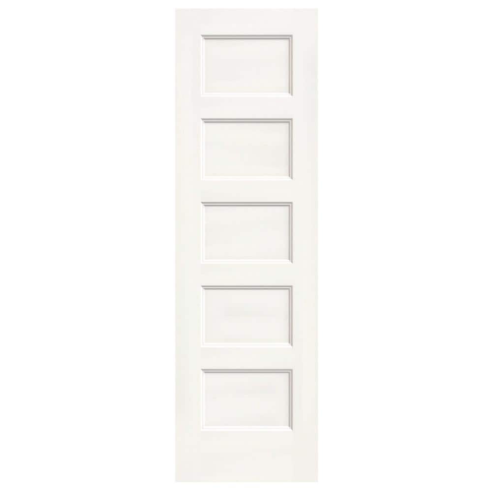 JELD-WEN 24 in. x 80 in. Conmore White Paint Smooth Hollow Core Molded ...