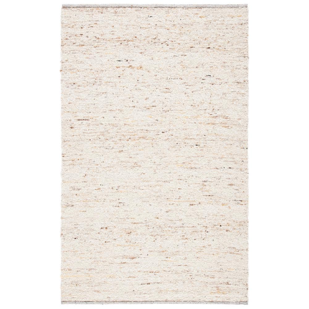SAFAVIEH Natura Ivory/Light Gray 4 ft. x 6 ft. Solid Color Area Rug ...