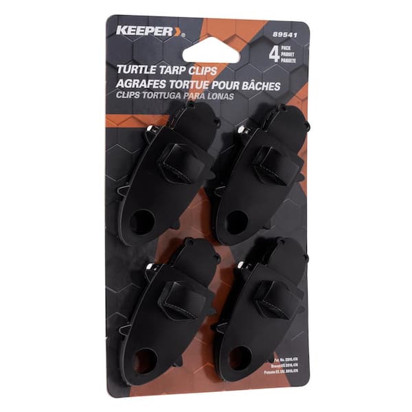 Keeper Black Turtle Tarp Clips (4-Pack) 89541 - The Home Depot