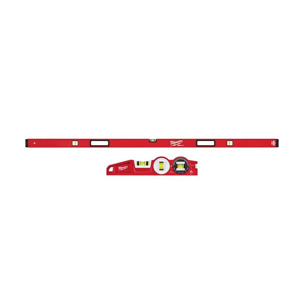 Milwaukee 72 in. REDSTICK Box Level with 10 in. 360 Locking Die Cast ...