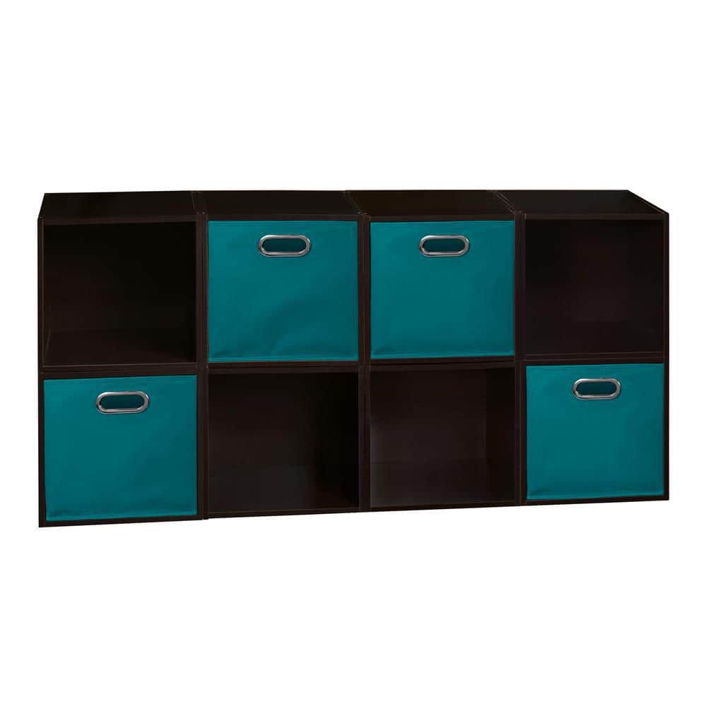Regency 26 in. H x 52 in. W x 13 in. D Brown Wood 12-Cube Organizer ...