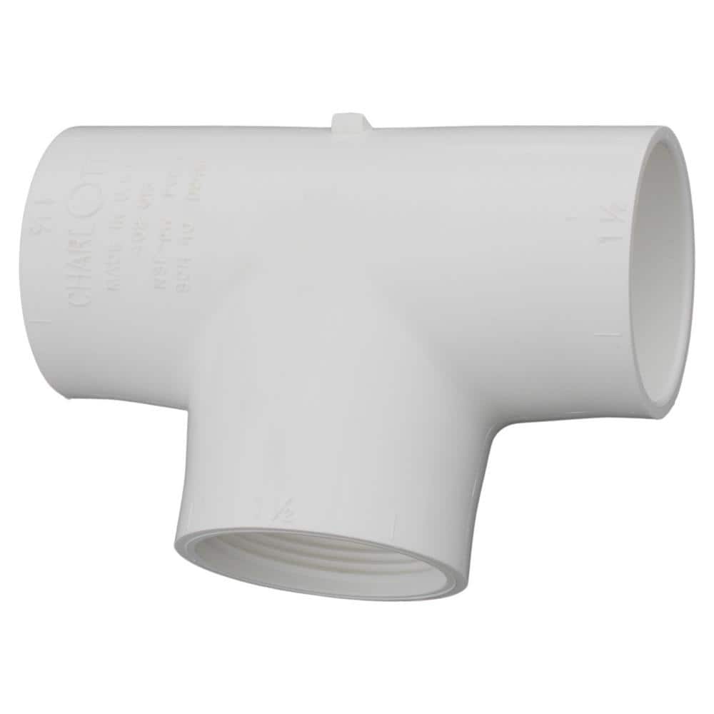 Charlotte Pipe 1 1/2 Sch. 40-PVC Tee Sxsxfpt PVC 02401 1400HD - The ...