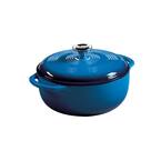 Lodge 4.5 qt. Blue Enameled Cast Iron Dutch Oven EC4D33 - The Home Depot