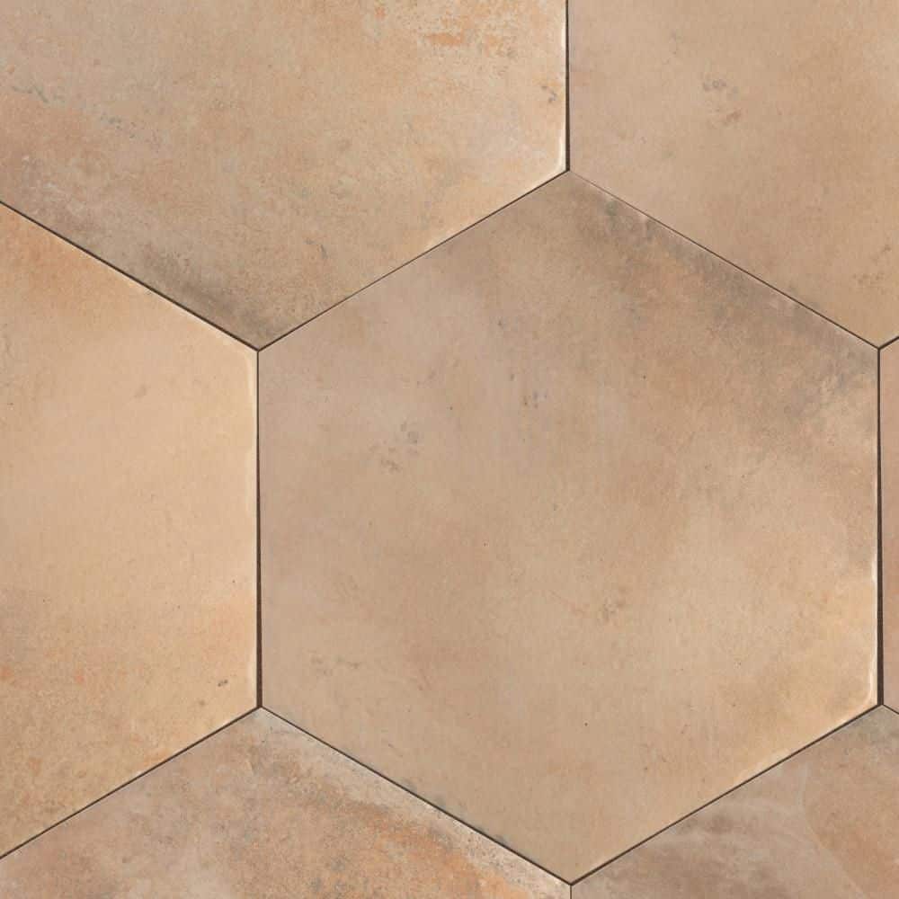 Merola Tile Americana Boston Hex East 14 in. x 16 in. Porcelain Floor ...