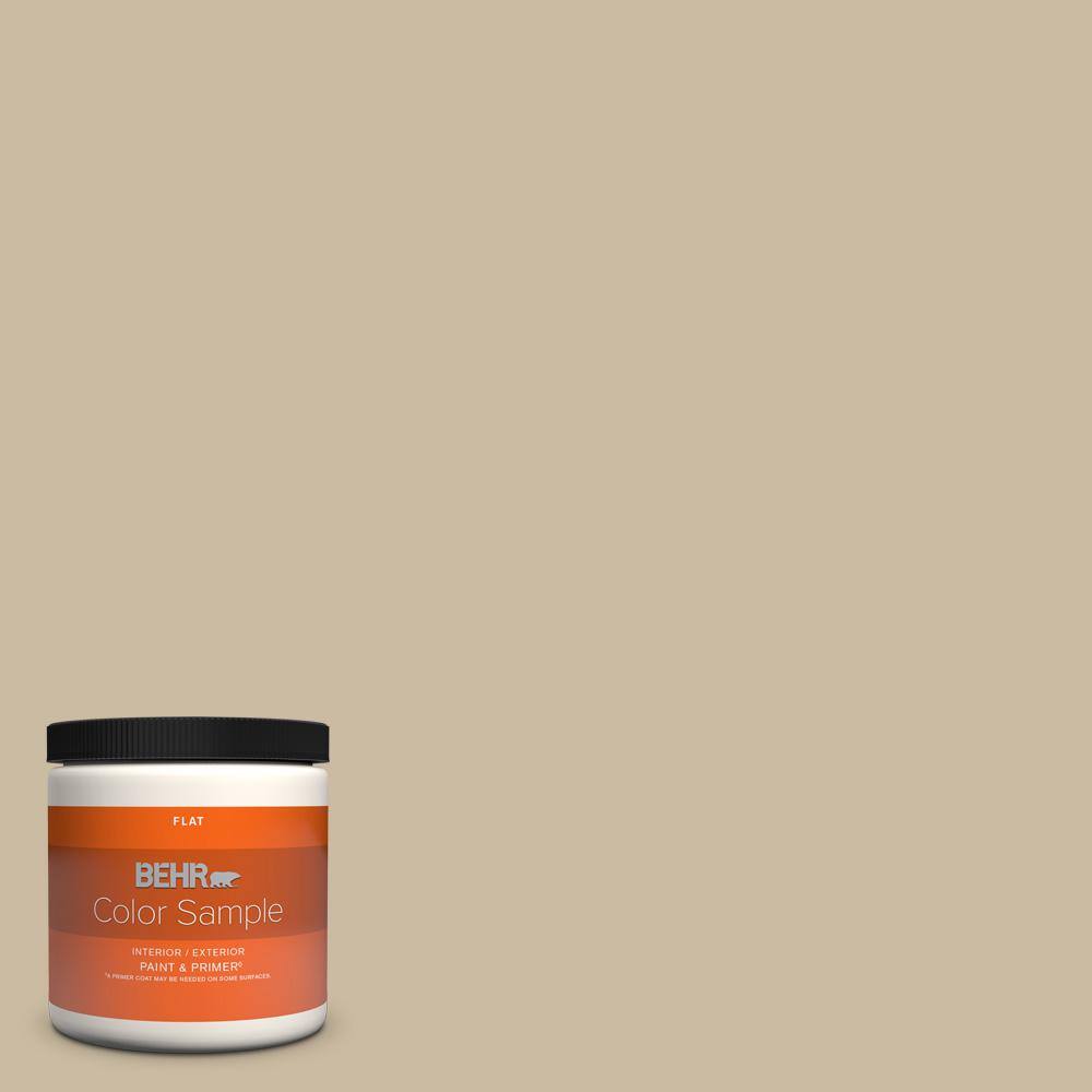 BEHR PREMIUM PLUS 8 oz. #MQ2-26 Windsor Tan Flat Interior/Exterior ...