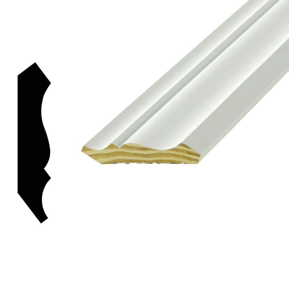 American Wood Moulding LWM51 9/16 in. x 3-1/4 in. Primed Finger-Jointed ...