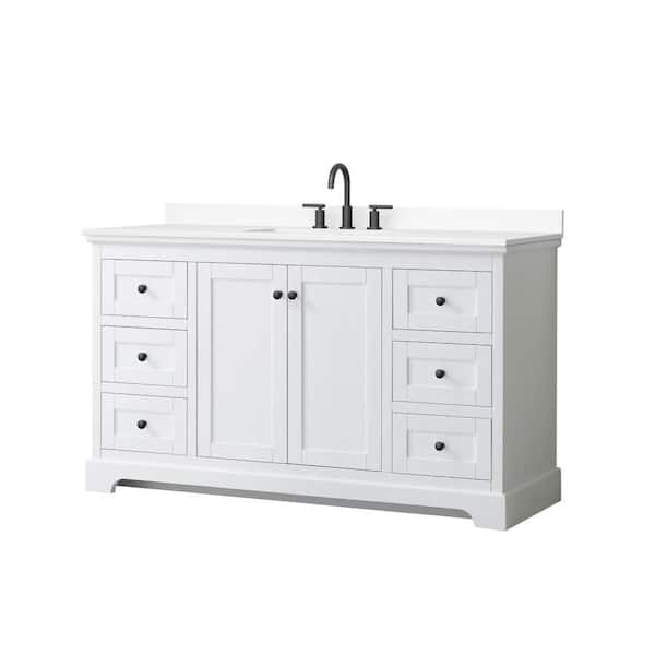 Reviews for Wyndham Collection Avery 48 in. Double Freestanding Dark ...