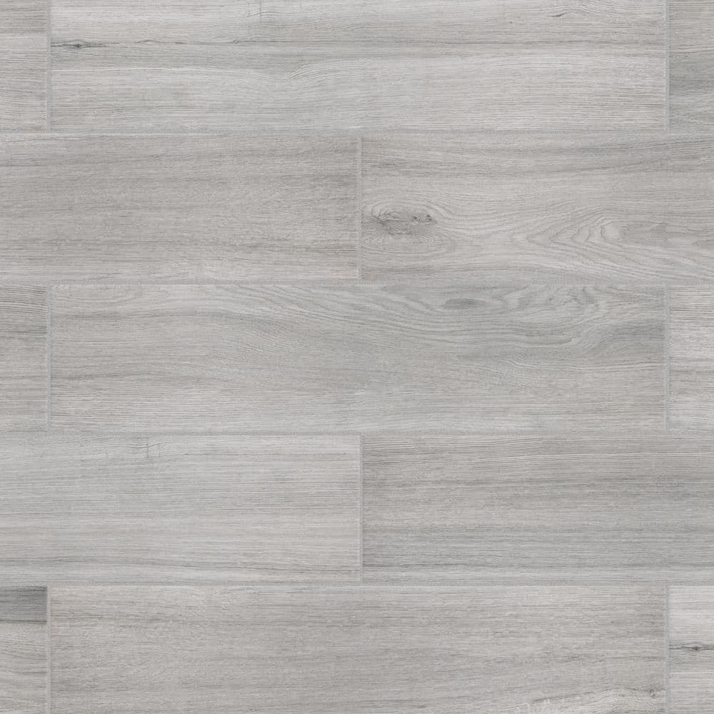 Merola Tile Llama Silver Smoke 8-1/2 in. x 35-1/2 in. Porcelain Floor ...