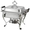 Winco 4 qt. Stainless Steel Crown Half-size Chafing Dish 508 - The Home ...