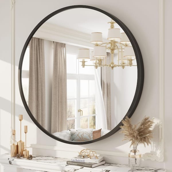 EbikeBC 40 in. W x 40 in. H Round Aluminum Alloy Framed French Cleat ...