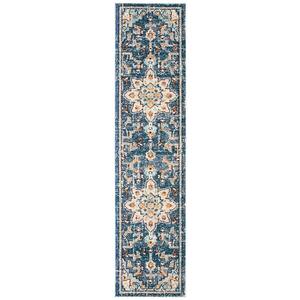SAFAVIEH Madison Blue/Light Blue 12 ft. x 12 ft. Border Geometric ...