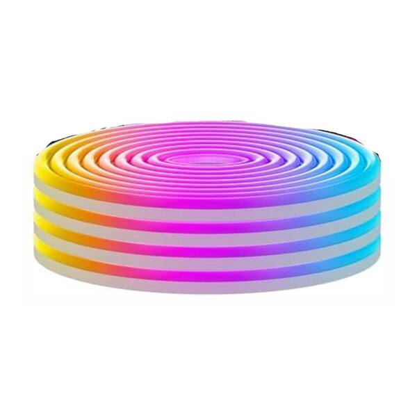 OBJLGEV 20ft. Outdoor RGB App/Remote Control Plug-In Integrated LED ...