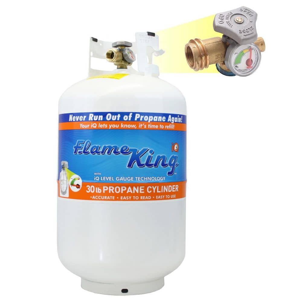 Flame King 30 lb. Pound Propane Tank Cylinder with OPD Valve and Built in Site Gauge YSN330 ...