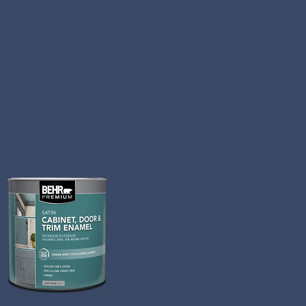 BEHR PREMIUM 1 qt. #MQ5-14 Bon Nuit Satin Enamel Interior/Exterior ...