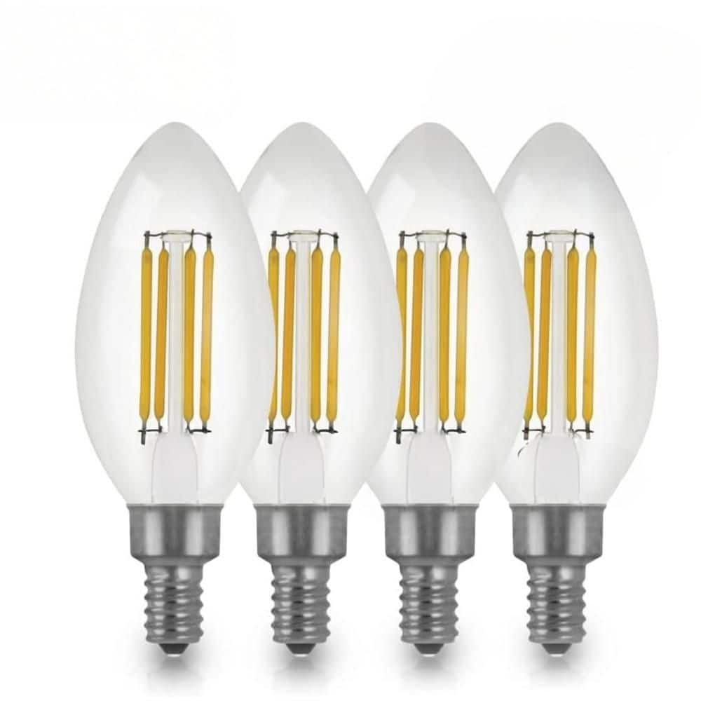 Viribright Candle 35-Watt Equivalent B11 E12 Dimmable LED Light Bulbs ...