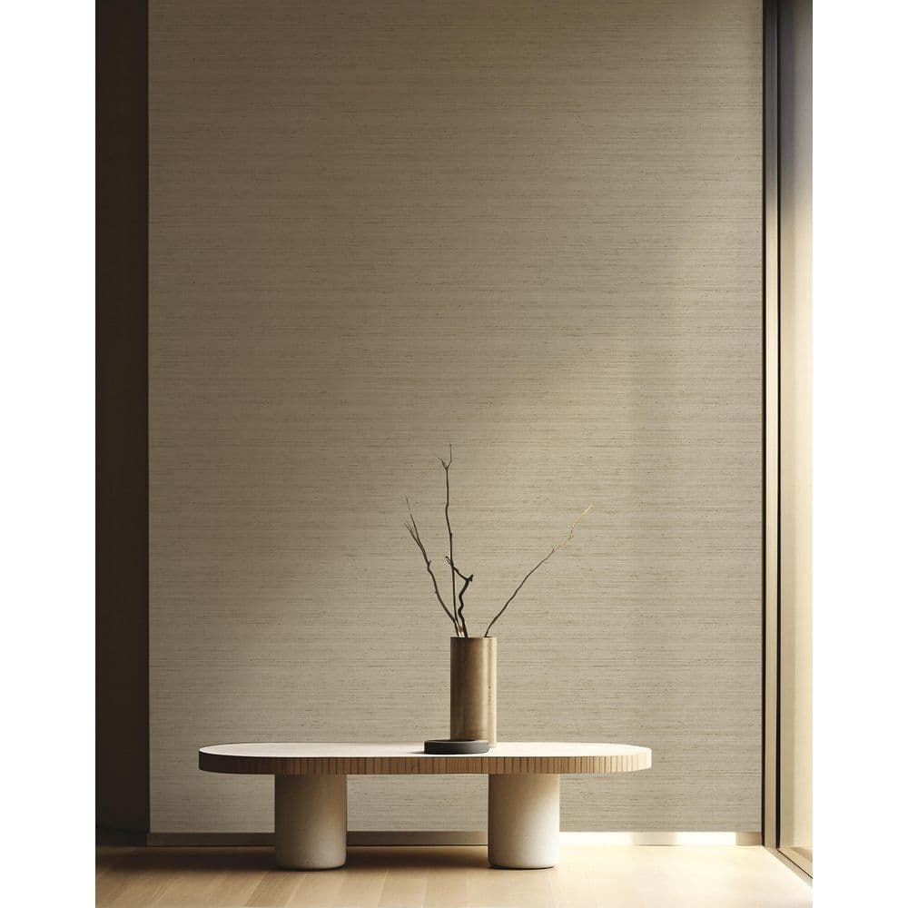 Synergy Collection Green Slub Silk Design Matte Finish Vinyl on Non ...