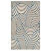 Linon Home Decor Kobe Binya Bone and Blue 4 ft. 3 in. x 7 ft. 3 in ...