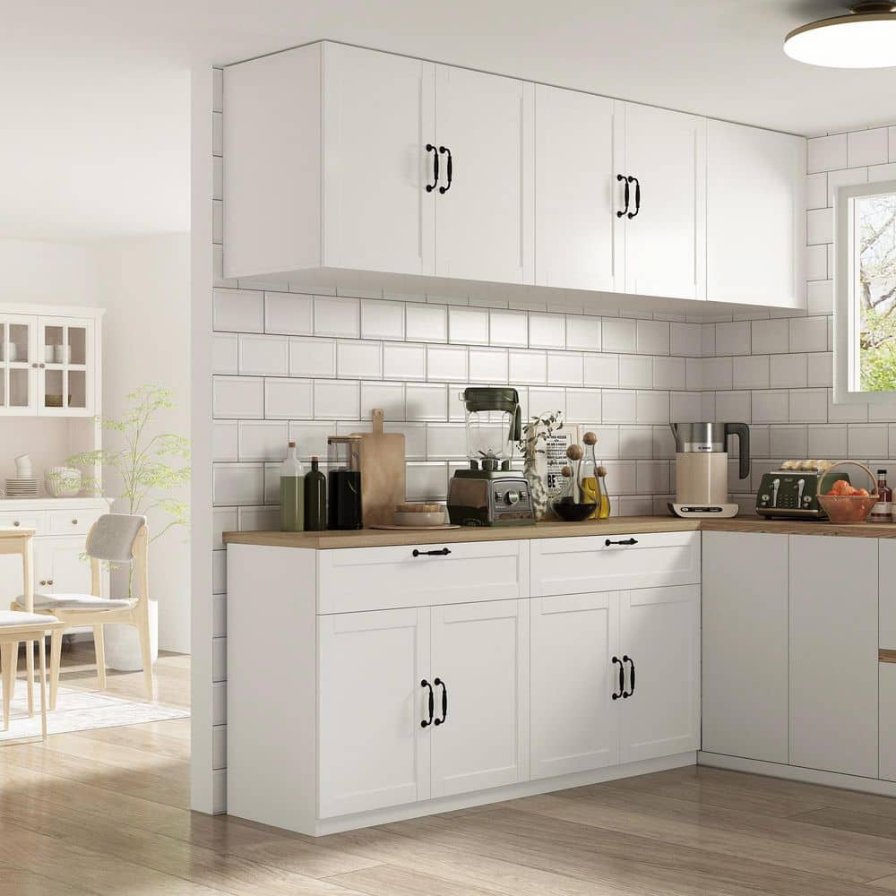 FUFU&GAGA 63 in. W x 17.5 in. D x 55.1 in. H Ready to Assemble Wood ...