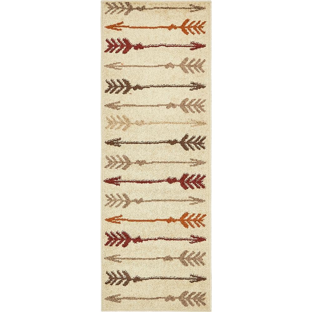 Unique Loom Autumn Arrow Beige 2' 0 x 6' 0 Runner Rug 3138155 - The ...