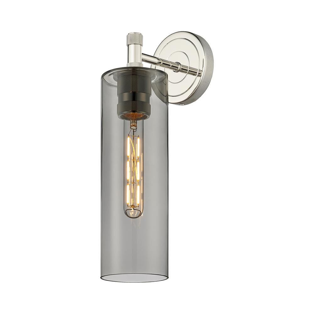 Innovations Crown Point 1-Light Polished Nickel Wall Sconce with Glass ...