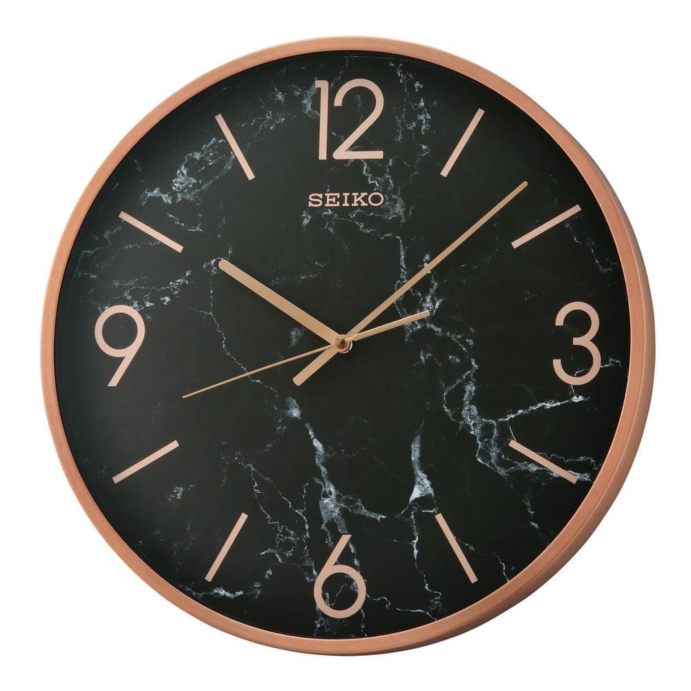 Seiko 16 in. Noir Wall Clock QXA760PLH - The Home Depot