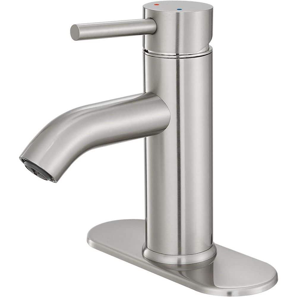 MTTCLE Single Handle Single Hole Bathroom Sink Faucet with Included Pop ...