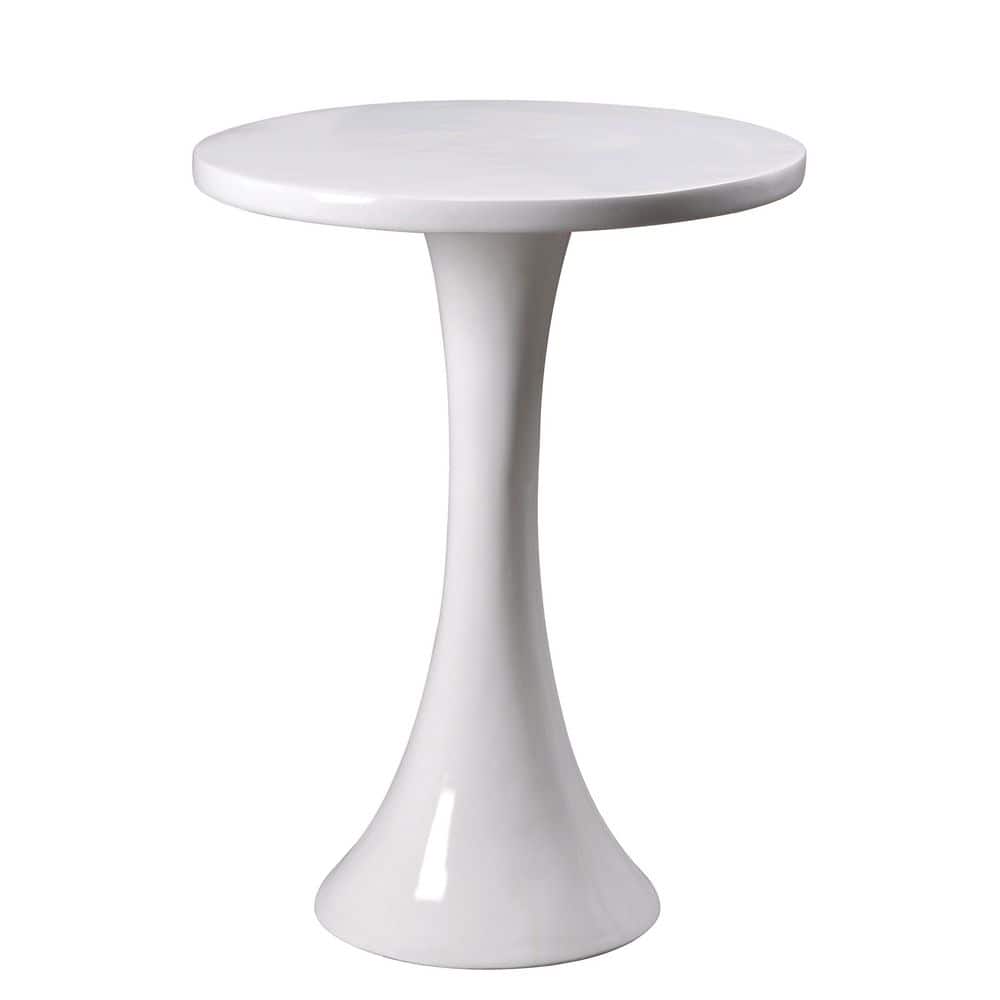 KENROY HOME Snowbird White End Table 65012WH - The Home Depot