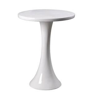 KENROY HOME Snowbird White End Table 65012WH - The Home Depot