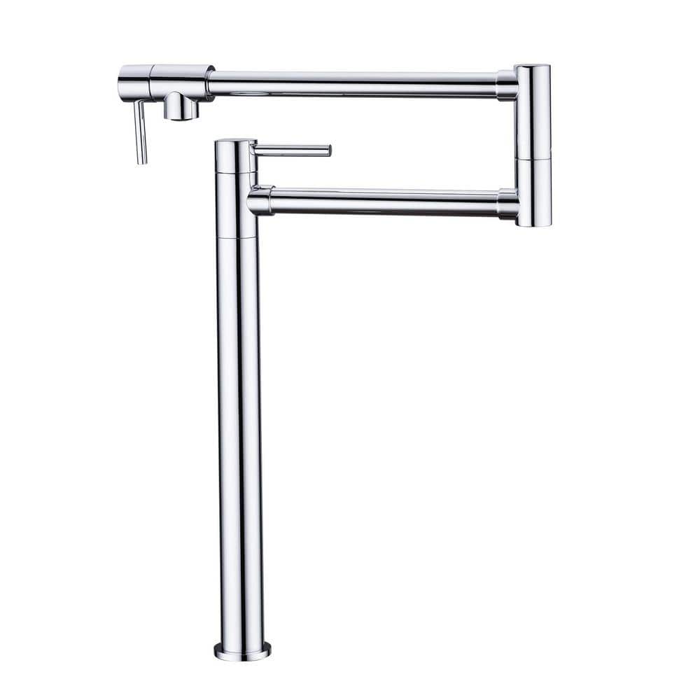 Deck Mounted Pot Filler Kitchen Faucet with Extension Shank Handle ...