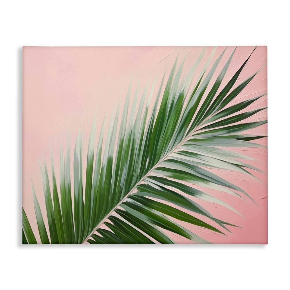 Stupell Industries Wispy Palm Leaf on Pink by Arlington Prints Unframed ...