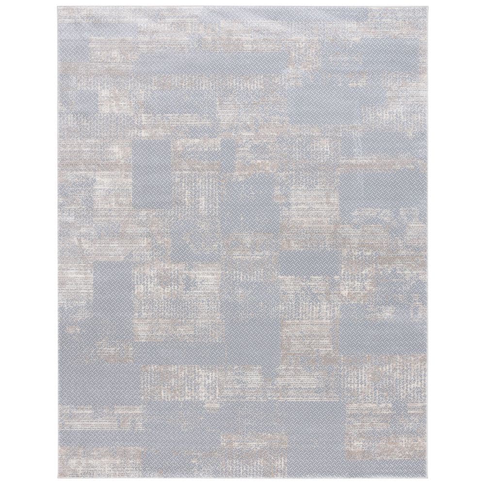SAFAVIEH Continental 9 ft. x 12 ft. Light Gray/Beige Marle Basketweave ...