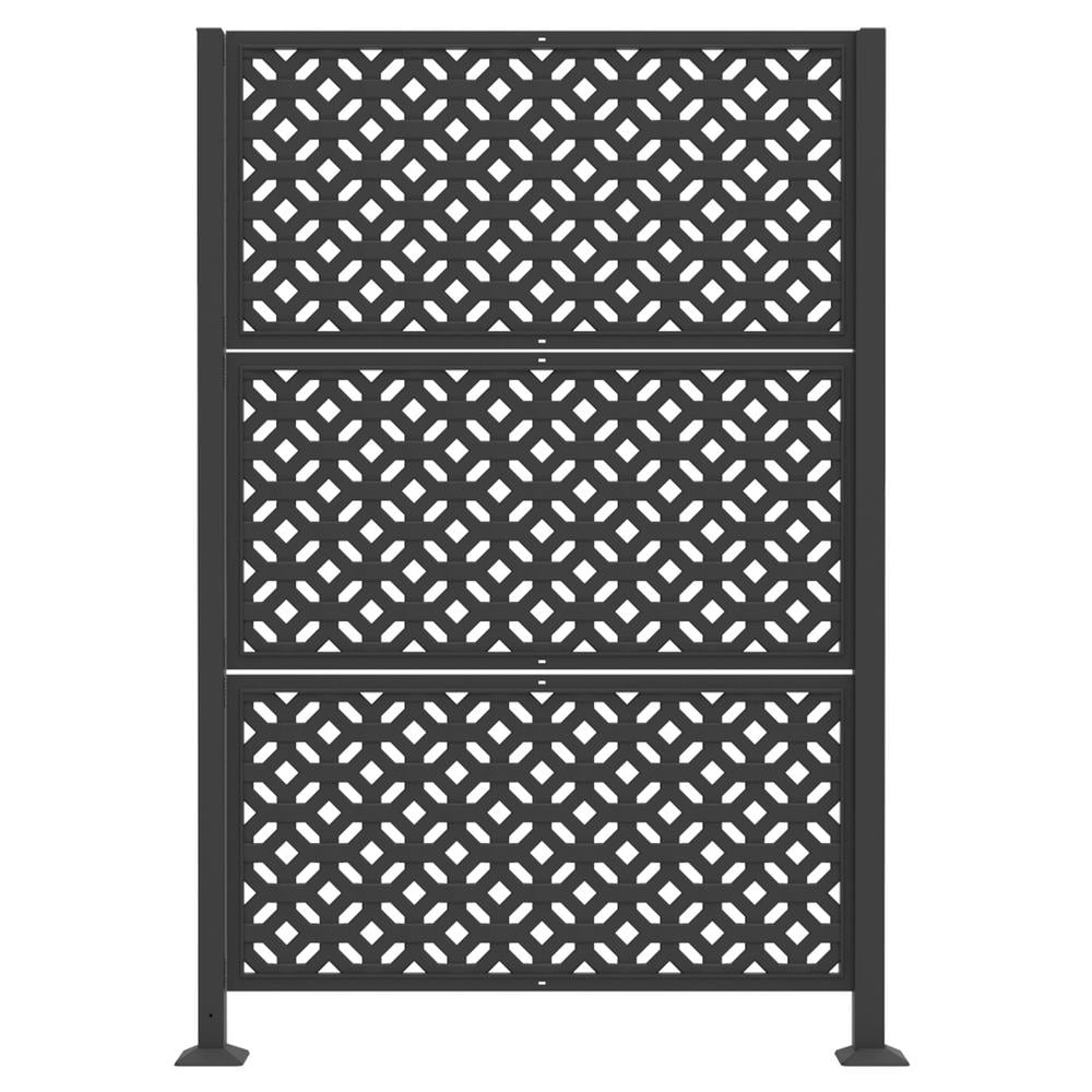 DISTINCT 24 in. x 48 in. Dorset Black Recycled Rubber Decorative ...
