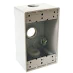 BELL 1-Gang Weatherproof Box, Three 1/2 in. Threaded Outlets, Bronze ...