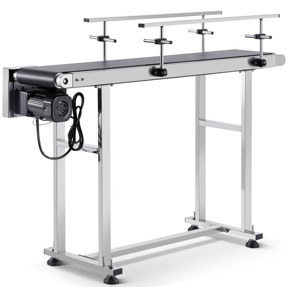 VEVOR Belt Conveyor 47 in. x 8 in. Conveyor Table Motorized Belt ...