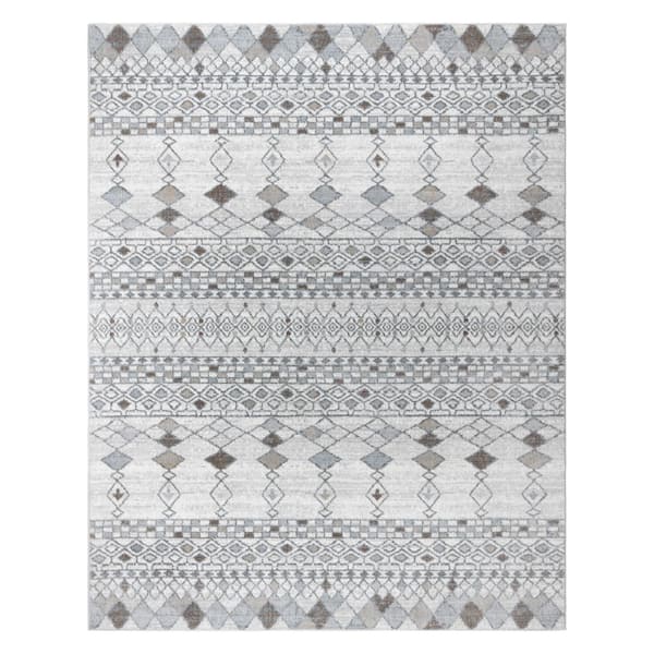 Gertmenian & Sons Ciaran Nyla Gray 8 ft. x 10 ft. Moroccan Indoor Area ...