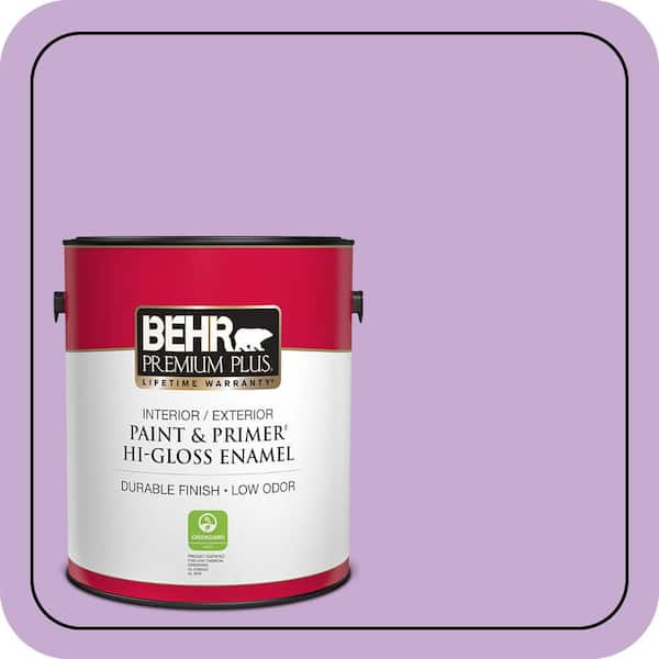 BEHR PREMIUM PLUS 1 gal. #660B-4 Pale Orchid Hi-Gloss Enamel Interior ...