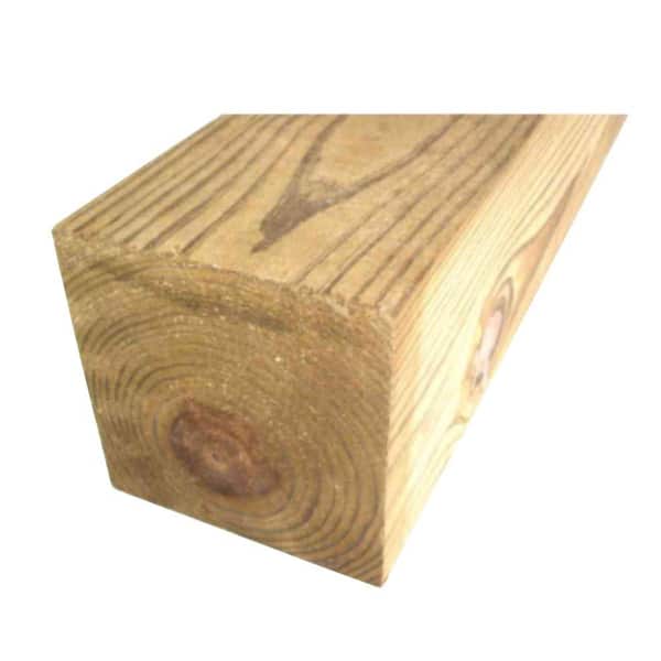 4 in. x 4 in. x 6 ft. #2 Southern Yellow Pine Pressure-Treated Wood ...