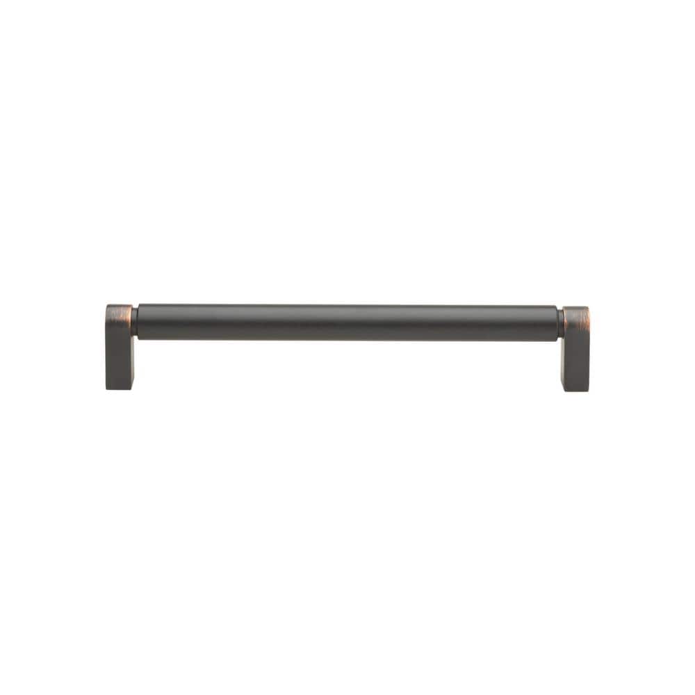 GLIDERITE 7-9/16 in. Center to Center Oil Rubbed Bronze Smooth Bar Pull ...
