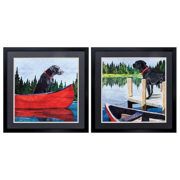 Paragon Dogs on Lake NA 2-Piece Framed Animal Poster 24 in. x 24 in ...