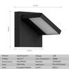 Dark Gray Outdoor Wall Sconce Integrated LED Porch Light Modern ...