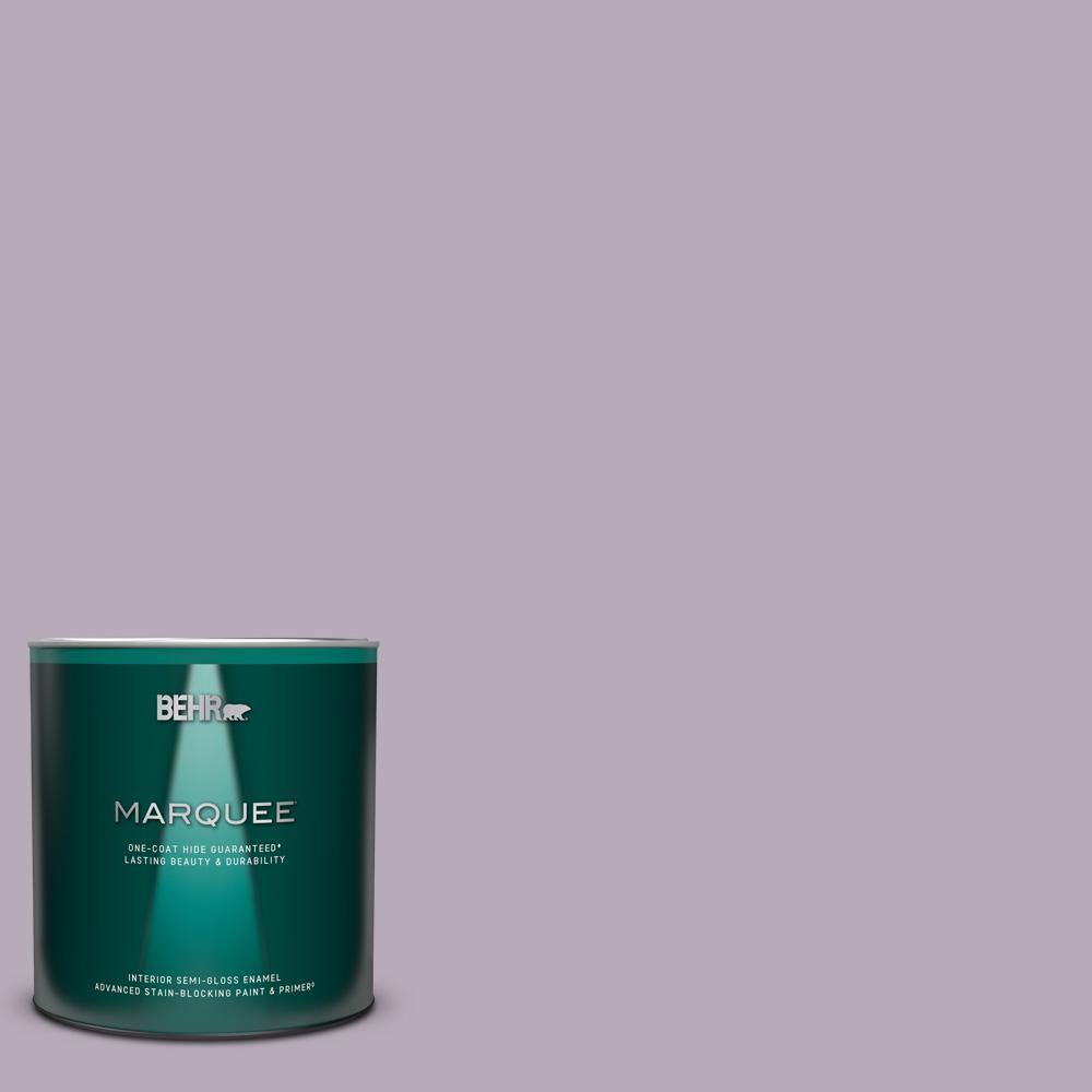 BEHR MARQUEE 1 qt. #MQ5-36 Audition One-Coat Hide Semi-Gloss Enamel ...